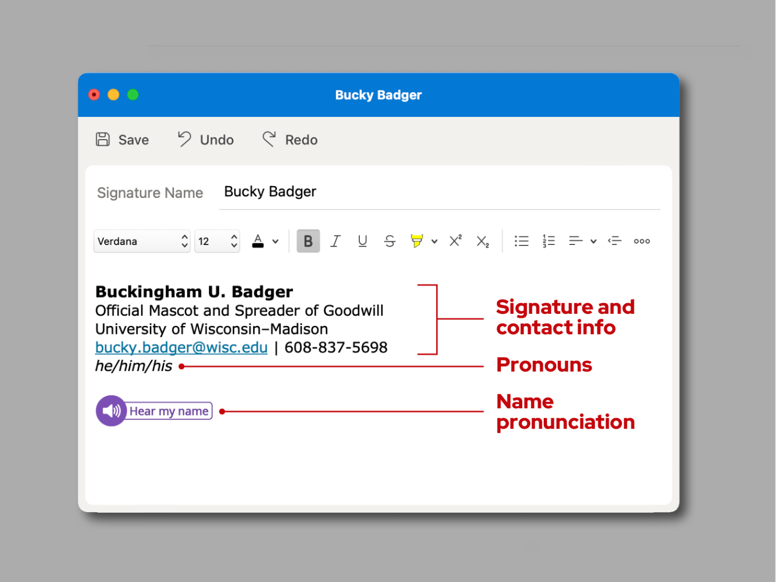 Email Signatures at UW–Madison – Brand and Visual Identity – UW–Madison